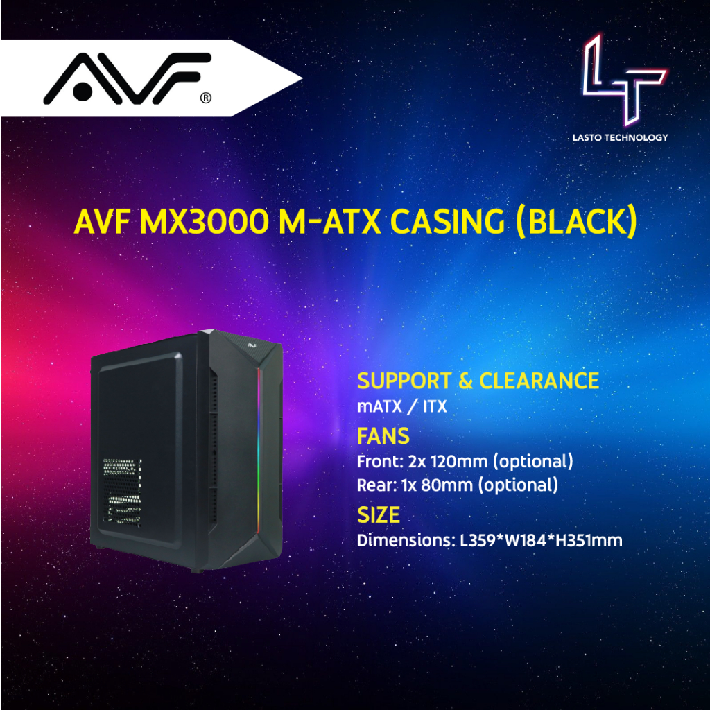 AVF MX3000 M-ATX USB 3.0 Case Black (AC-MX3000) | Shopee Malaysia