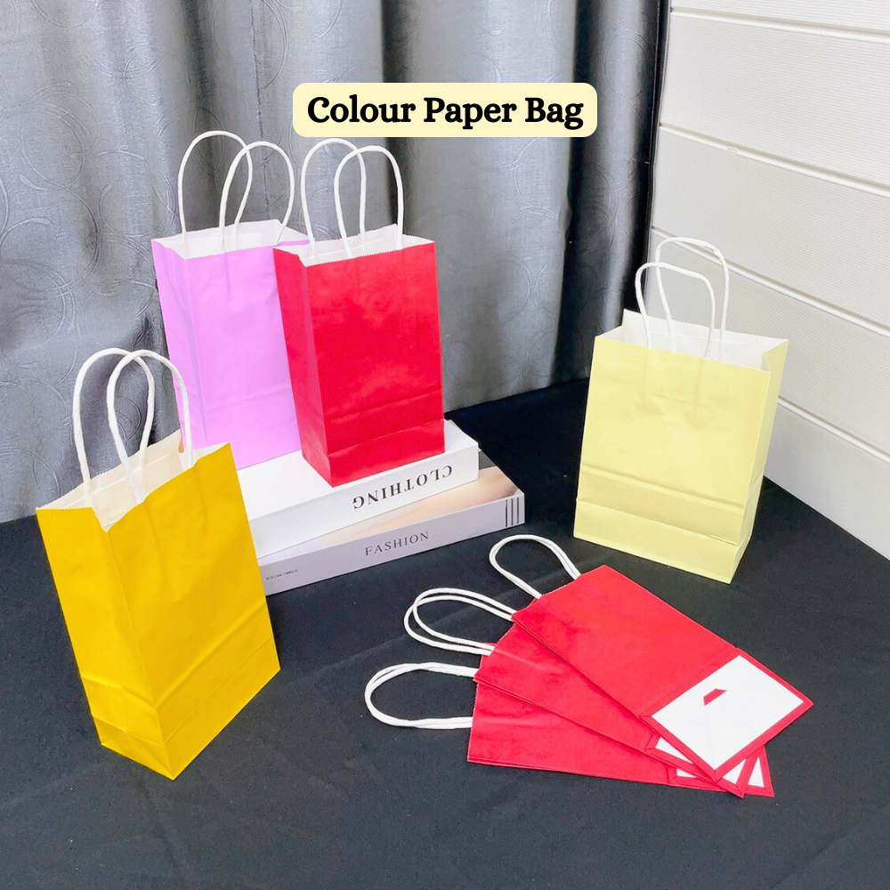 10PCS Colour Paper Bag Doorgift/Paper Bag Goodies/ Doorgift/Wedding ...