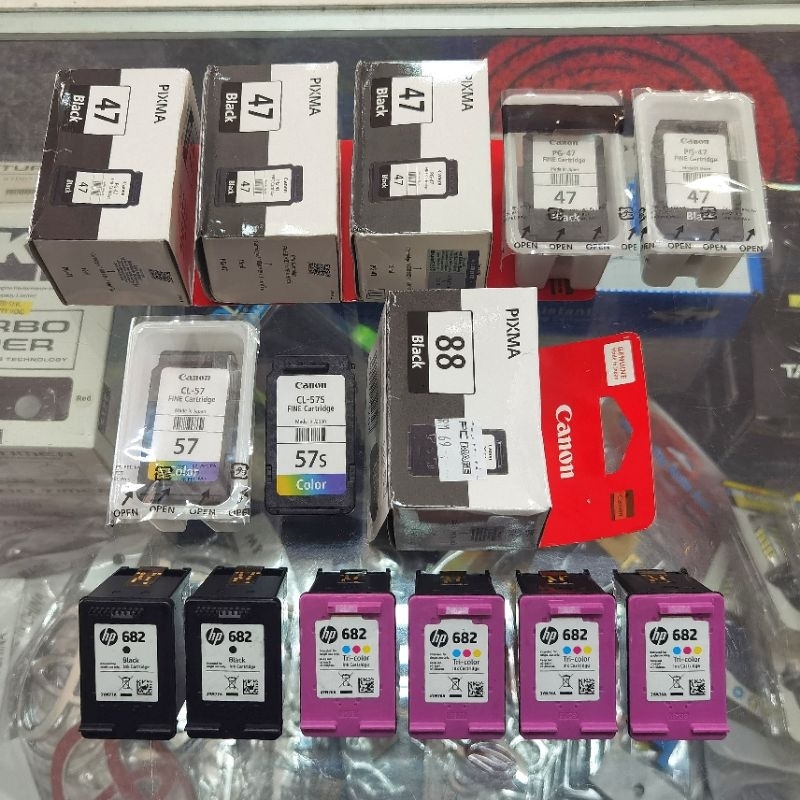 Used Empty Catridge PG47 PG88 CL57 CL57S Canon Original Recycle Black ...