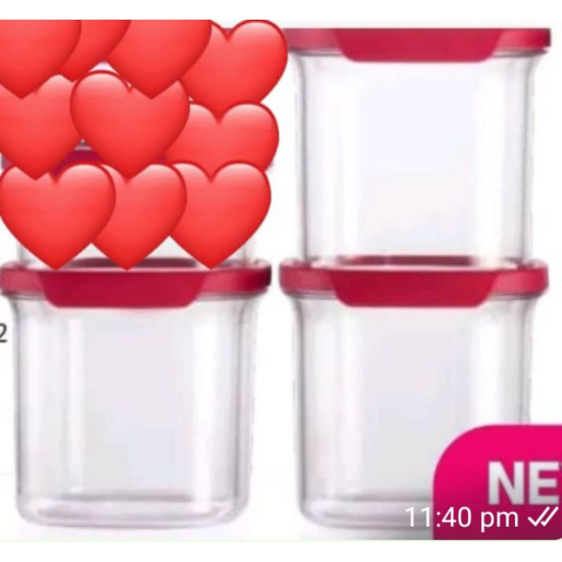 READY STOCK Tupperware Ultra Clear Set (3)1.1L Airtight Liquid Tight ...
