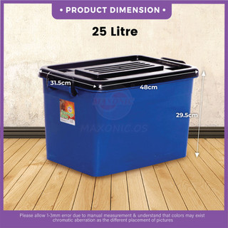 MAXONIC 15/25/45L STORAGE BOX WITH WHEELS | KOTAK SIMPANAN RODA ...