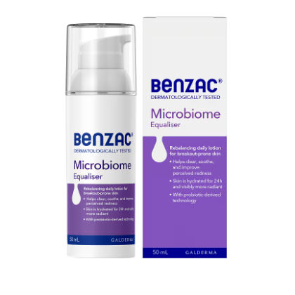Benzac Microbiome Equaliser Lotion with Probiotic-Derived Technology ...