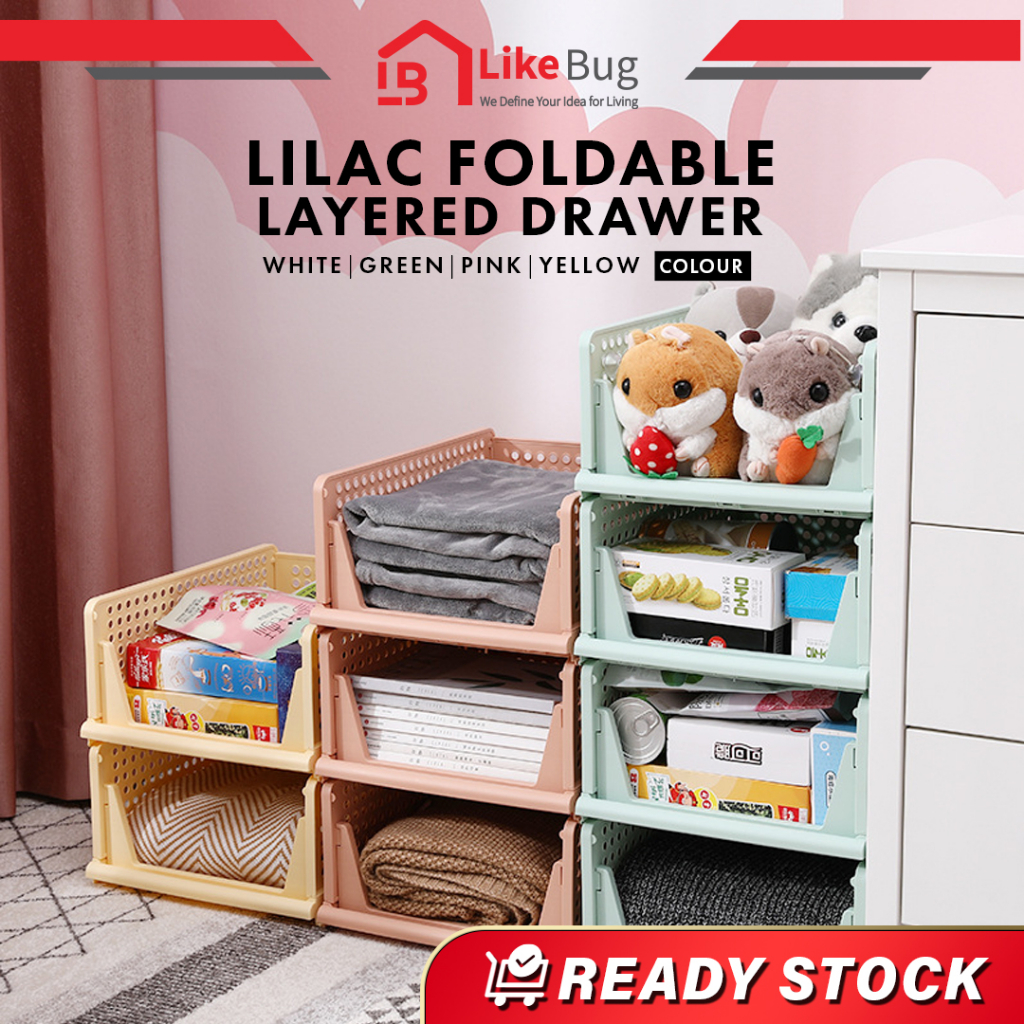 LIKE BUG : LILAC Multipurpose Stackable Detachable Drawer Storage ...