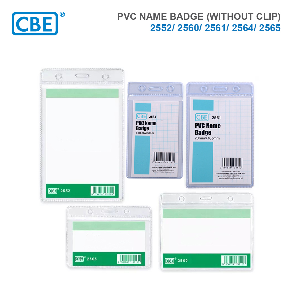 CBE PVC Name Badge | ID Card Holder (Without Clip) | Shopee Malaysia