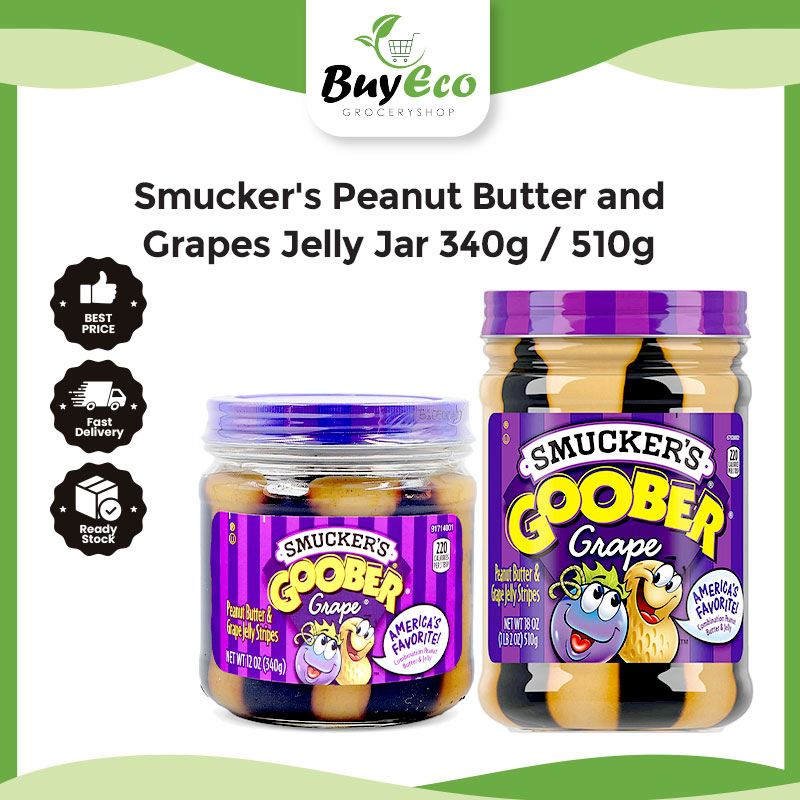 Smucker's Peanut Butter and Grapes Jelly Jar 340g / 510g | Shopee Malaysia
