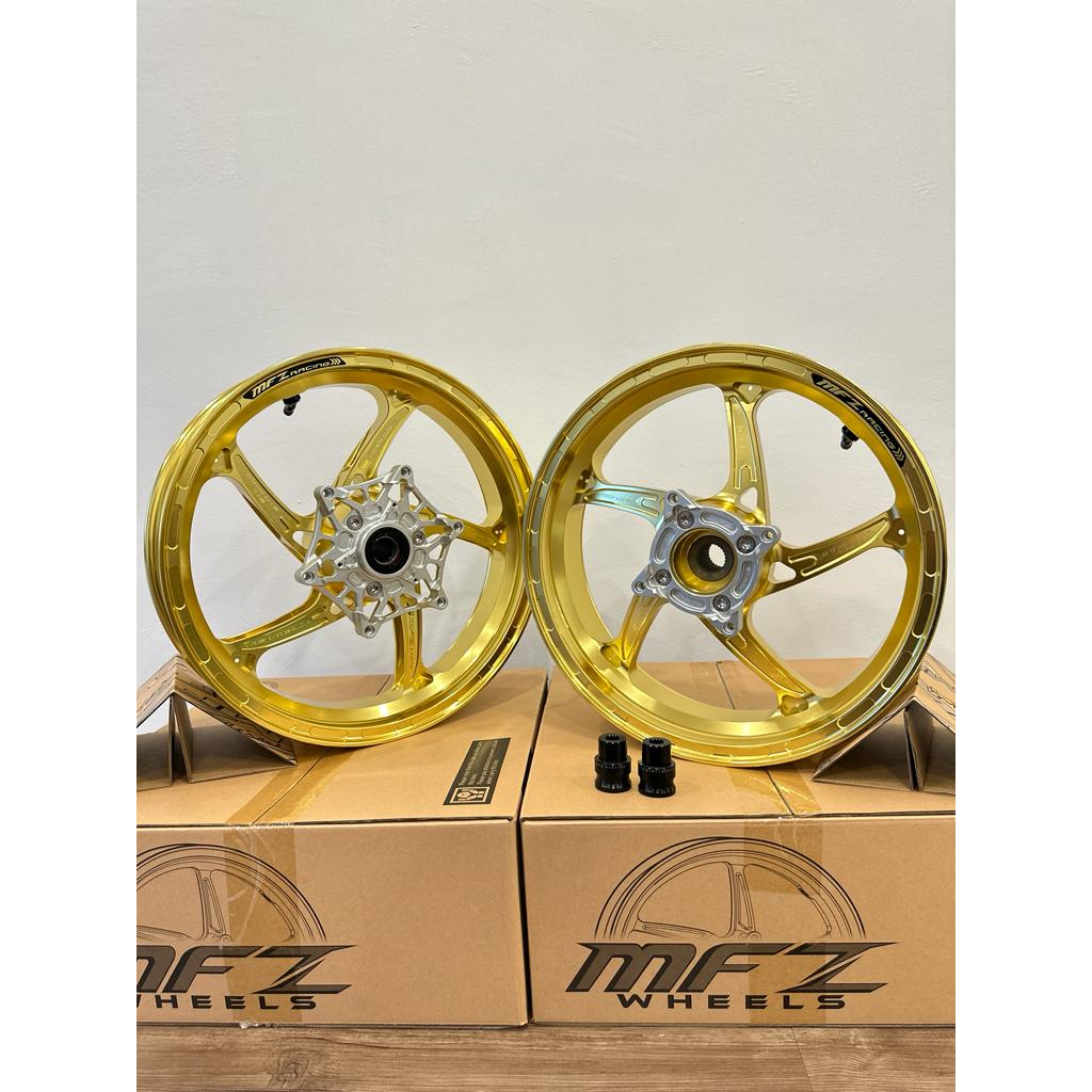 Original MFZ RACING FORZA Forged Sport Rim Aluminium Wheels GOLD COLOUR ...