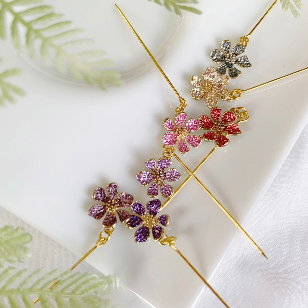 JARUM PENITI | FLOWER PIN SHAWL | JARUM TUDUNG | PIN BUNGA ROSACEAE ...