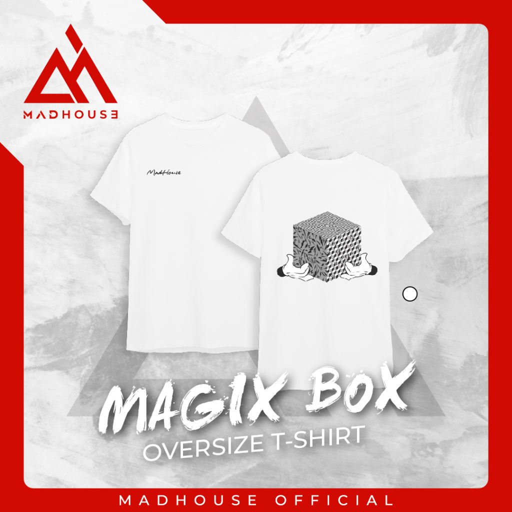Madhouse Magix Box Oversize T-shirt White | Shopee Malaysia