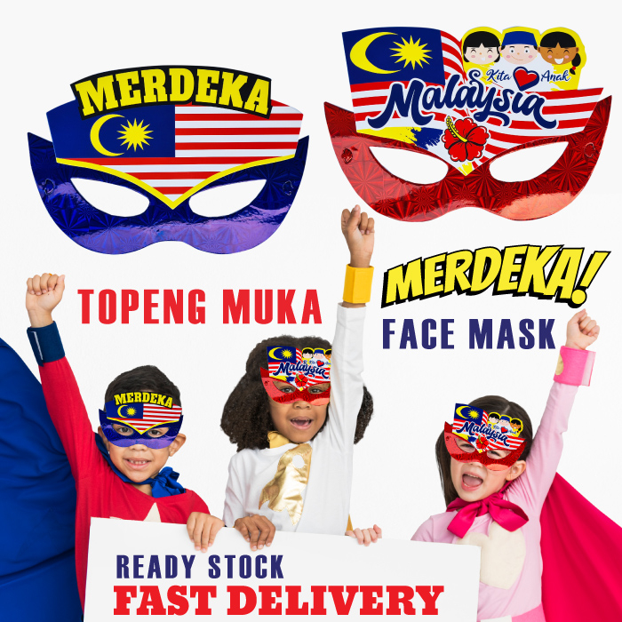 Topeng Muka Hari Merdeka Malaysia Sambutan Hari Kebangsaan Children ...