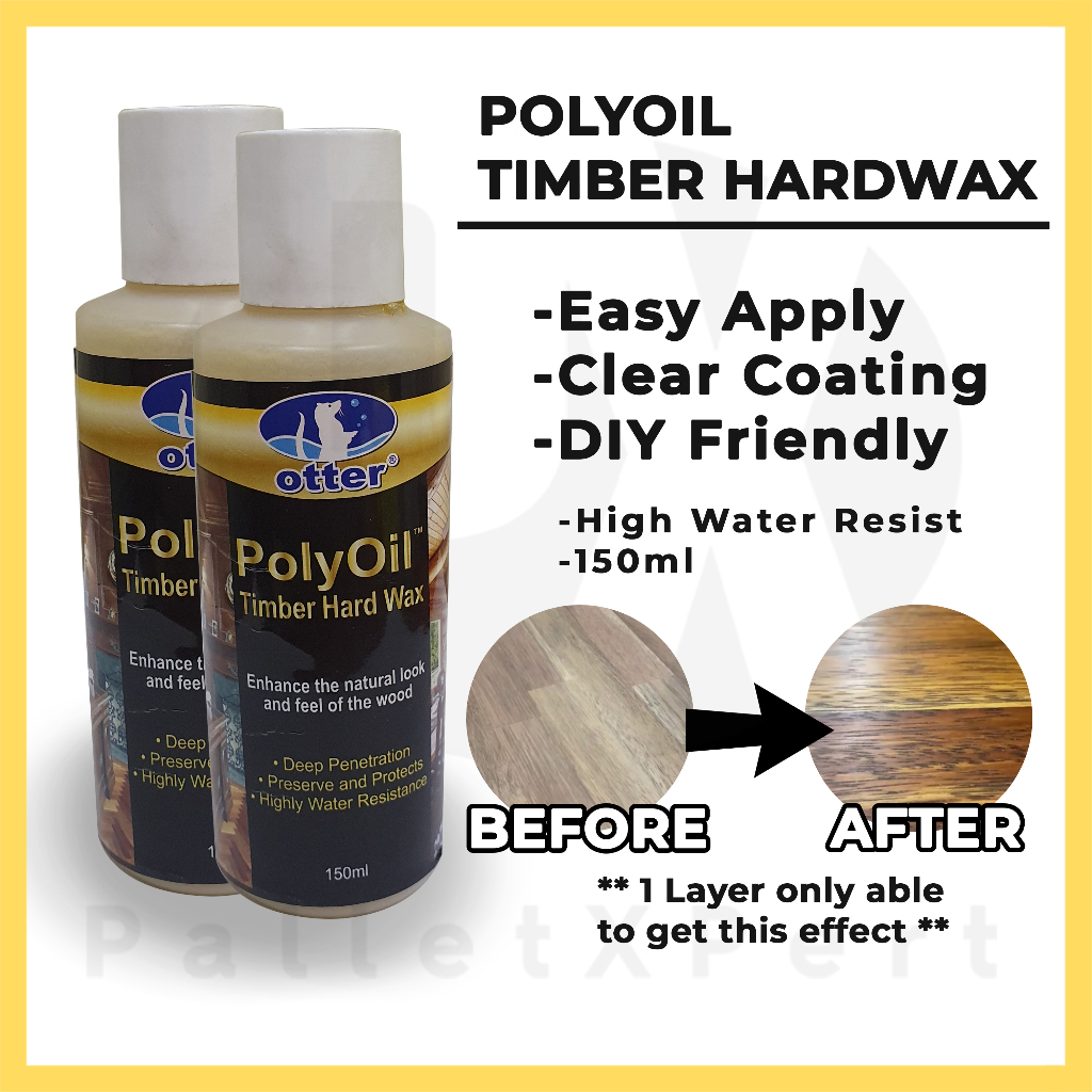 Wax Kayu 150ml | Syelek Kayu | PolyOil Timber Hardwax | Woodkare | Wood ...