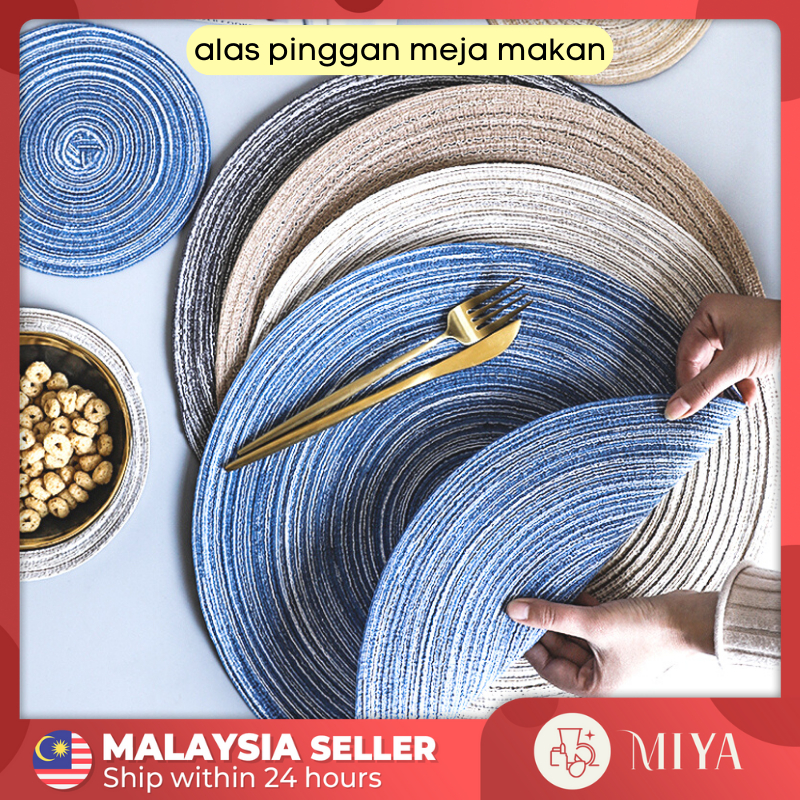 Alas Pinggan Meja Makan Table Mat Placemat Dining Table Round Shape ...
