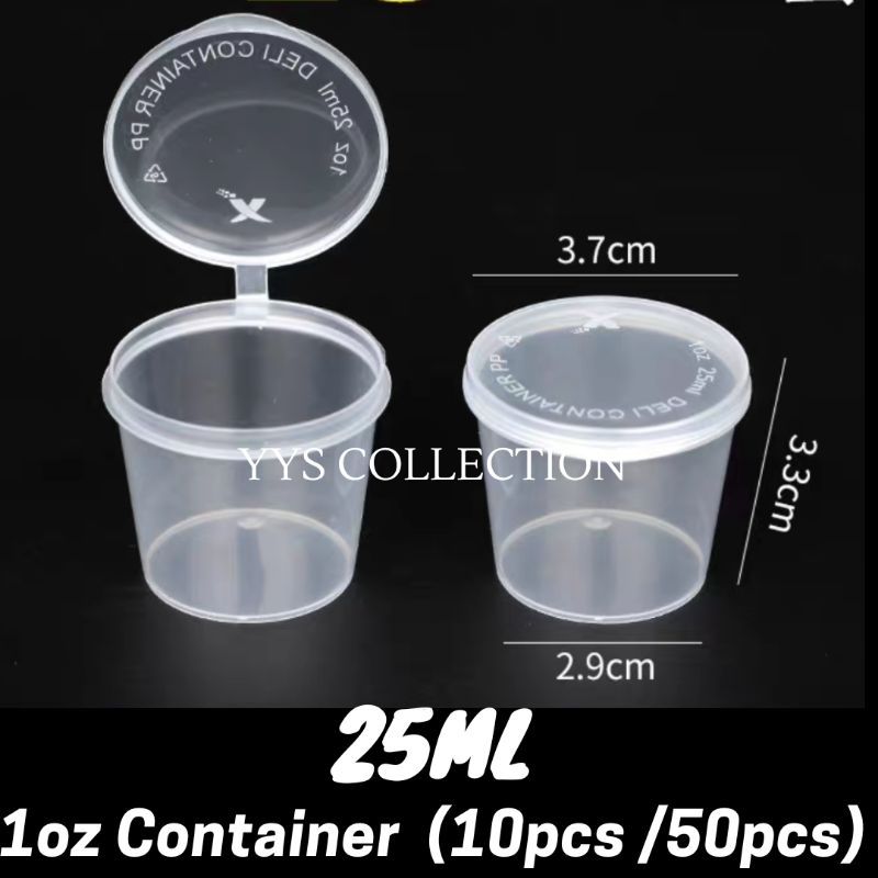 1 oz container / sauce plastic container/Round Container with Lid ...