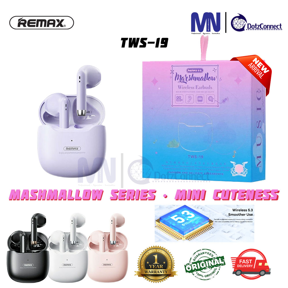 Remax TWS-19 V5.3 Bluetooth True Wireless Earbuds Noise Cancelling ...
