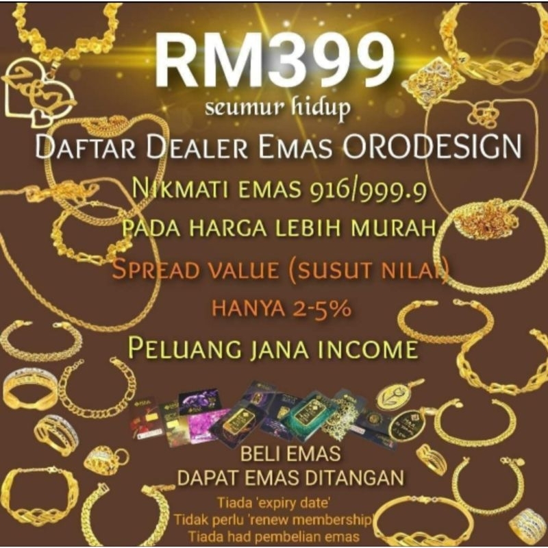 PENDAFTARAN DEALER EMAS ORODESIGN MAA (GOLDBAR, BARANG KEMAS) | Shopee ...