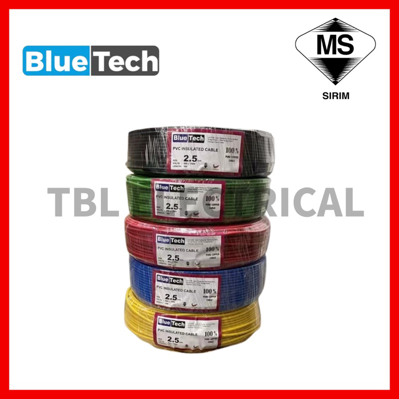🔥SIRIM APPROVED🔥Blue Tech 1.5mm 2.5mm 4mm 100% Pure Copper PVC ...