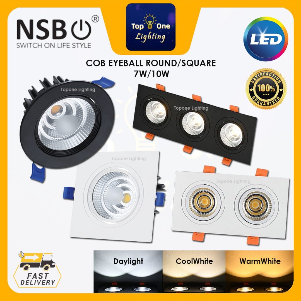 NSB LED 24º Performance LED COB Eyeball (Taiwan LED) Round Square ...