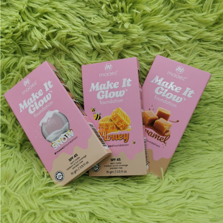 🔥 ORIGINAL HQ 🔥 [ READY STOCK ] MAAEZ FOUNDATION MAKE IT GLOW 15GM 🔥 ...