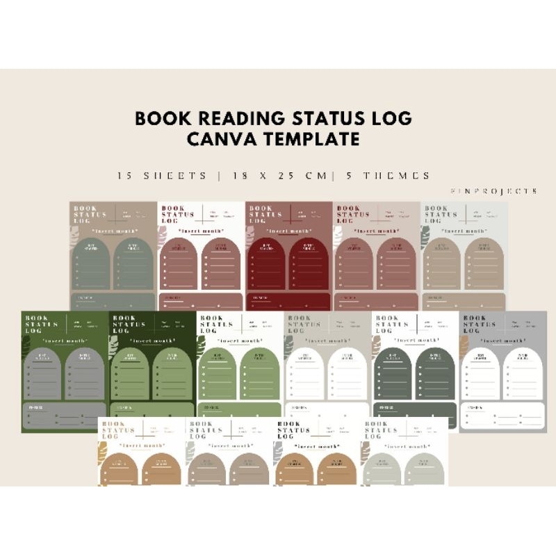 Book Reading Status Log Canva Template | Digital Planner | Shopee Malaysia