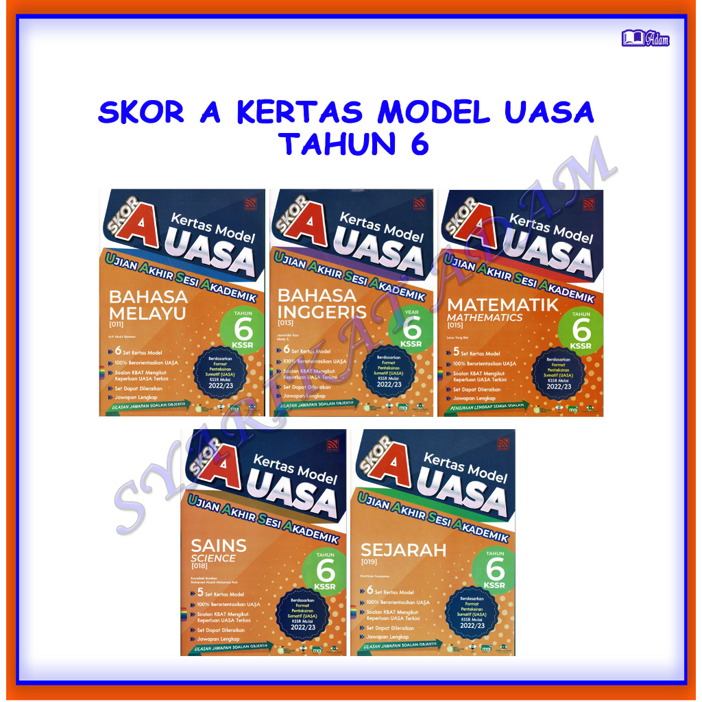 [ADM] BUKU LATIHAN SK:SKOR A KERTAS MODEL UASA TAHUN 6-2024 | Shopee Malaysia