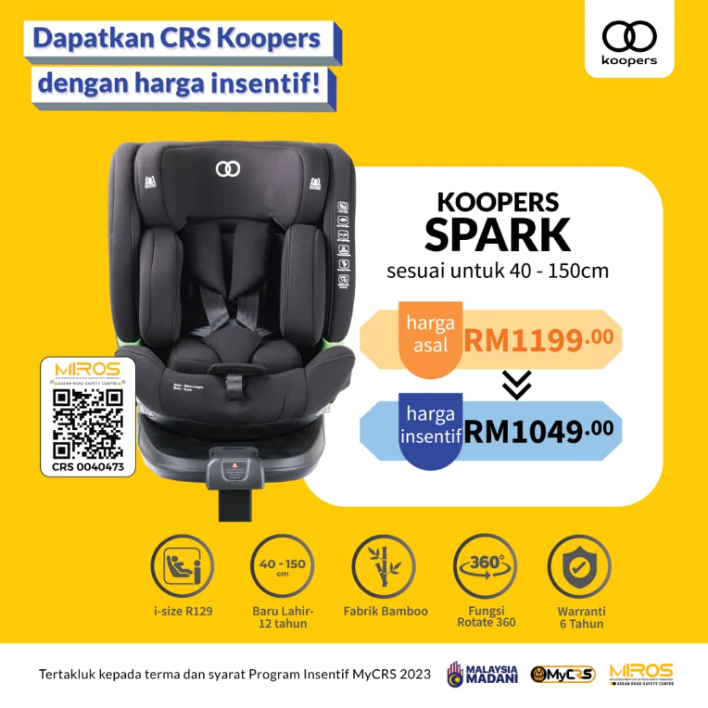 KOOPERS SPARK CARSEAT | Shopee Malaysia