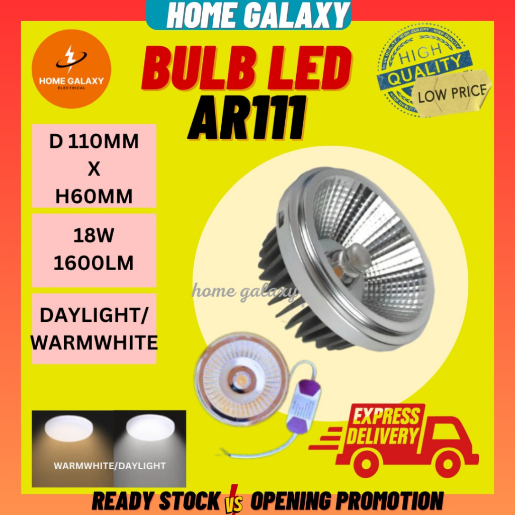 🔥🔥Best Seller🔥🔥 AR111 LED Bulb 18W 2 Years warranty Daylight 6400k ...
