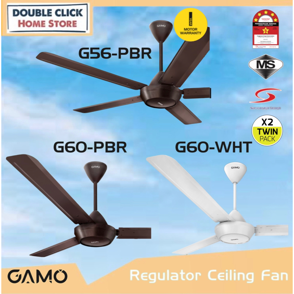 [Twin Pack] Gamo G56-PBR /G60-PBR/ G60-WHT 5 Speed Regulator Ceiling ...