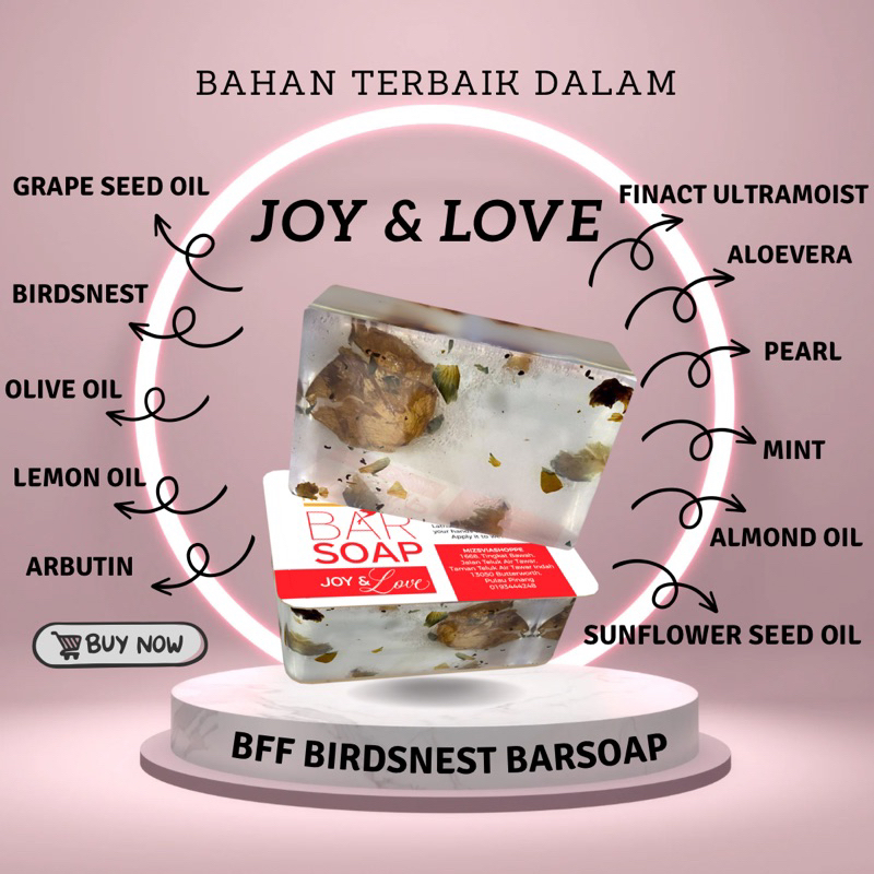 Sabun Sarang Burung Viral BFF BIRD'S NEST Joy & Love Jerawat Badan Wangi Refreshing | Shopee ...