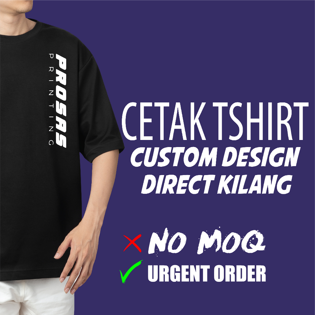 Cetak Baju Custom Tshirt Printing Direct Kilang Muslimah Dewasa Kanak ...