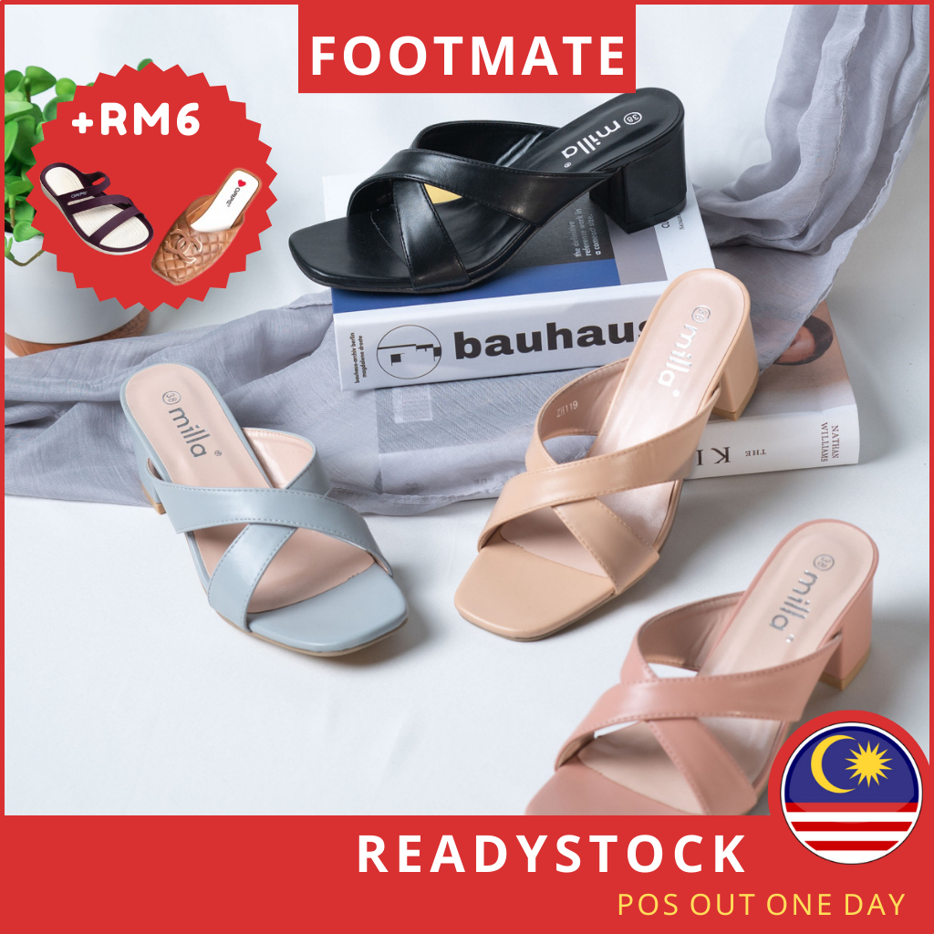 Footmate Cross Women Heels Women High Heels Kasut Tinggi Perempuan ...