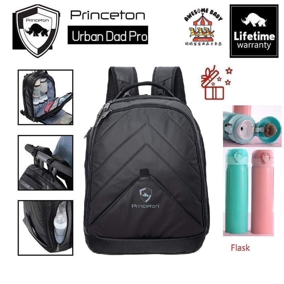 Princeton Urban Dad BLACK / Camouflage Edition Diaper Bag FREE Diaper ...