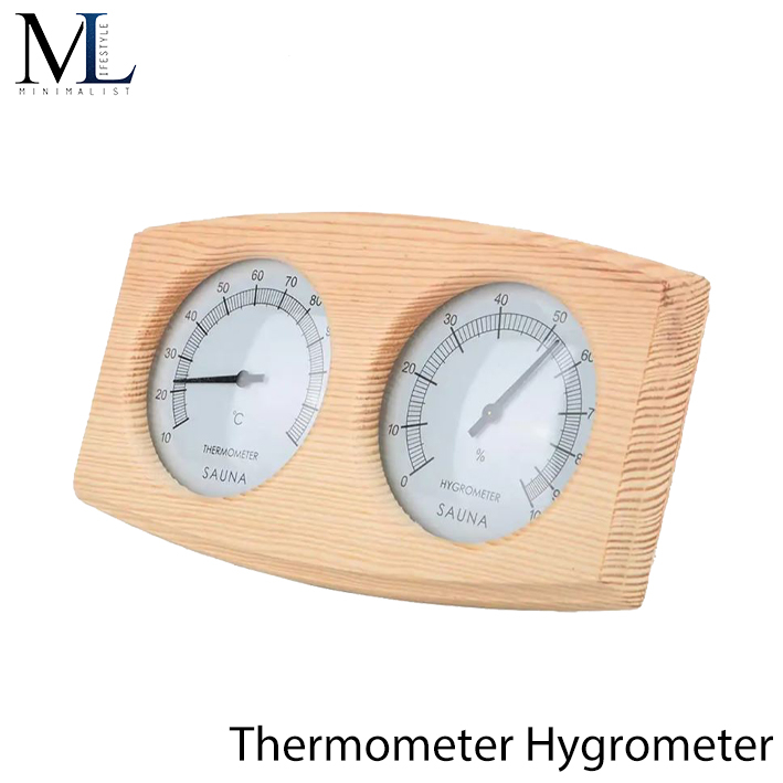 Minimalist Lifestyle:-2 in 1 Sauna Room Wooden Thermometer Hygrometer ...