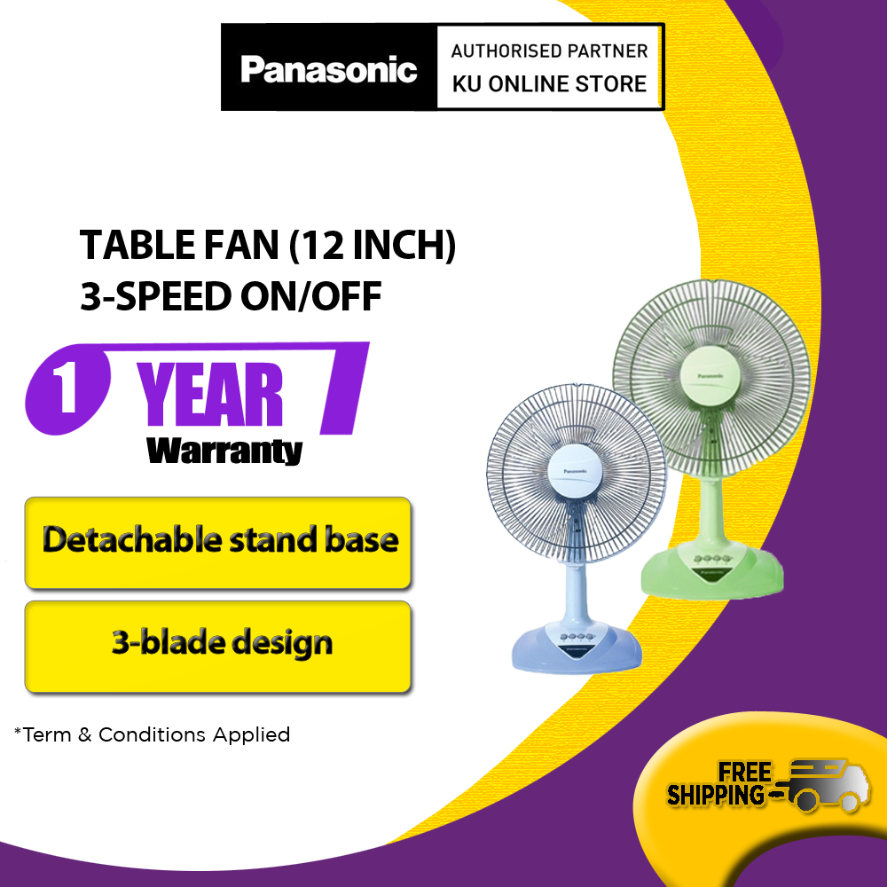 PANASONIC TABLE FAN F-MN304 (12 INCH) 3-SPEED ON/OFF Kipas Meja Kipas Sejuk 台扇 桌扇 风扇 | Shopee ...
