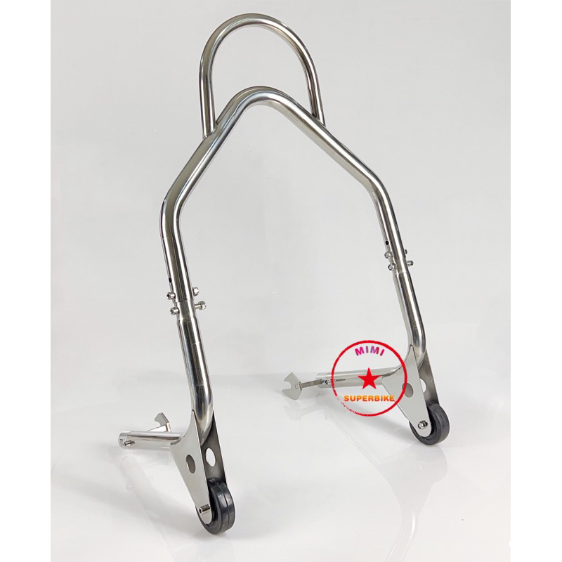 100% STAINLESS STEEL PADDOCK STAND HEAVY DUTY FOR BOBBIN MOTORCYCLE R15 ...