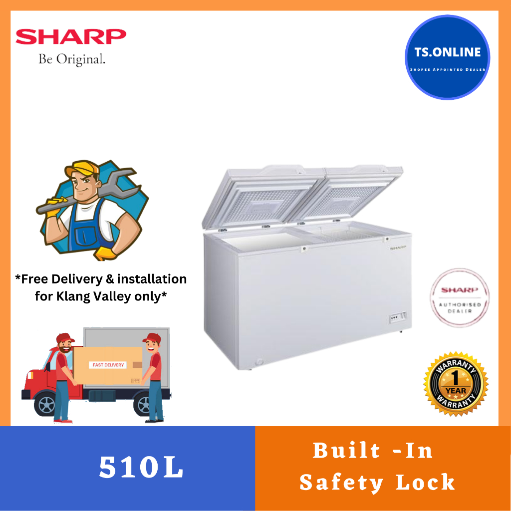 (FREE SHIPPING) Sharp 510L Chest Freezer SJC518 | Shopee Malaysia