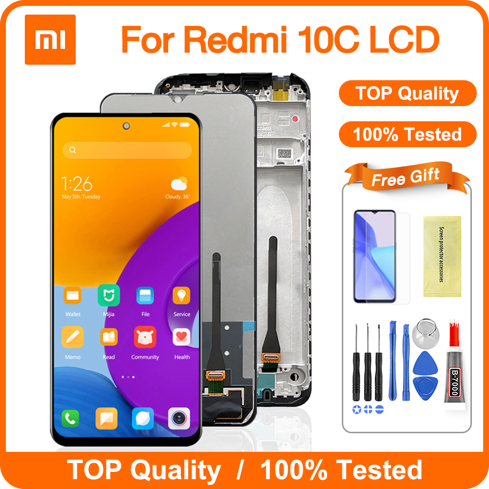 100% Tested LCD With Frame For XIAO MI REDMI 10C / POCO C40 LCD Touch ...