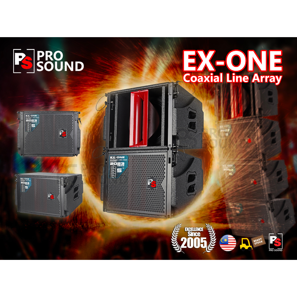 (SEBIJI / Per Unit) PS EX Series EX-One (10") / EX-Two (12") Coaxial Passive Line Array Speaker ...