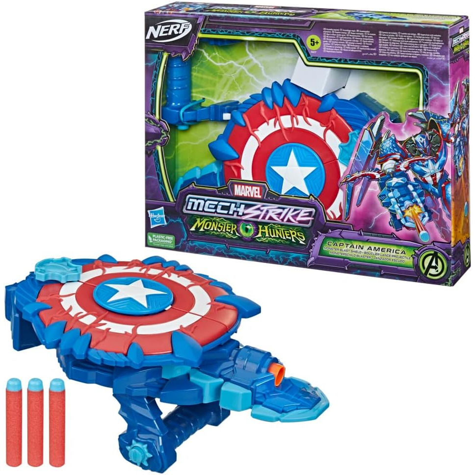 Nerf Marvel Avengers Mech Strike Monster Hunters Captain America ...