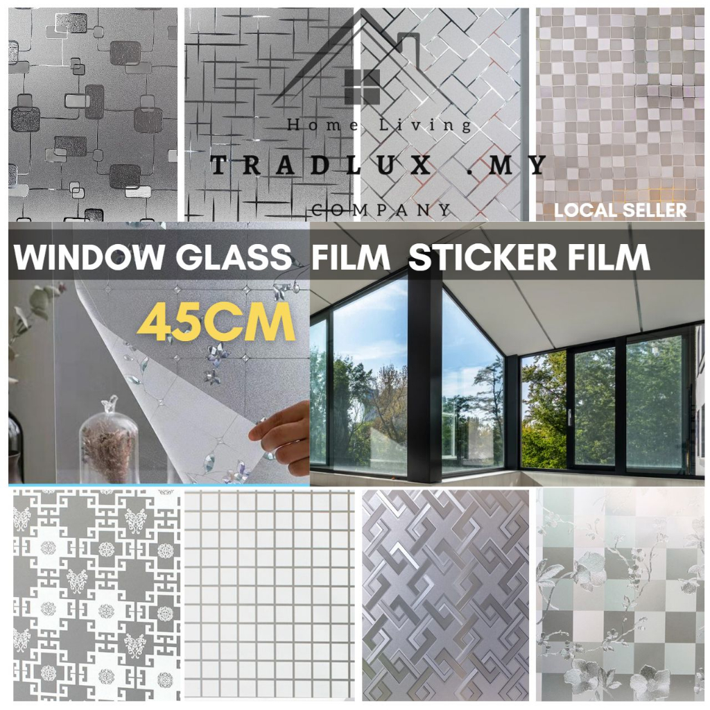 ‼️ PROMOTION ‼️ Tradlux 45cm glass film Window Glass Sticker Home ...