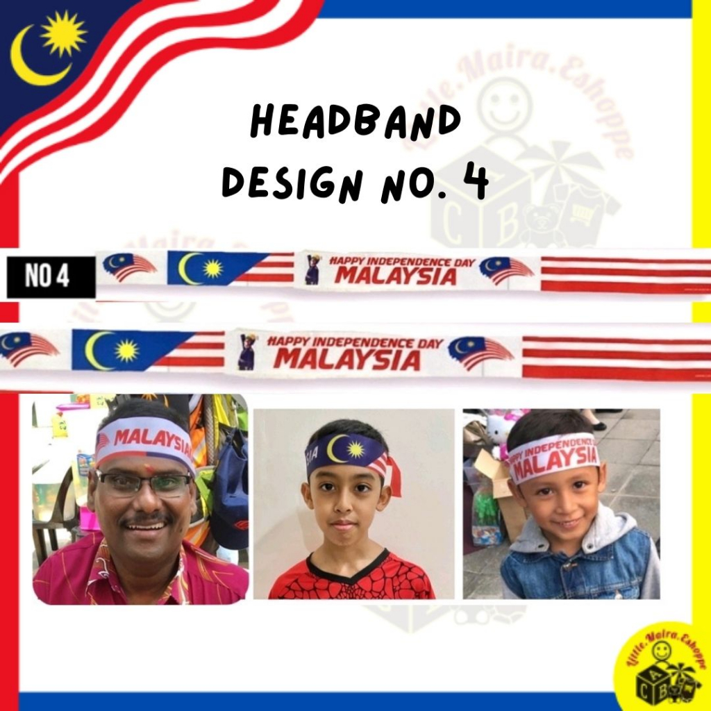 Hand Spring Flag Headband Brooch Button Merdeka Malaysia Face Sticker ...