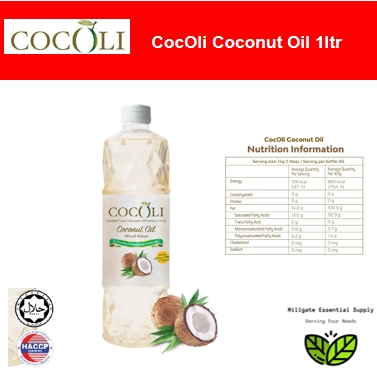 CocOli Expeller Pressed Naturally Refined 1L - Coconut Oil | Shopee ...