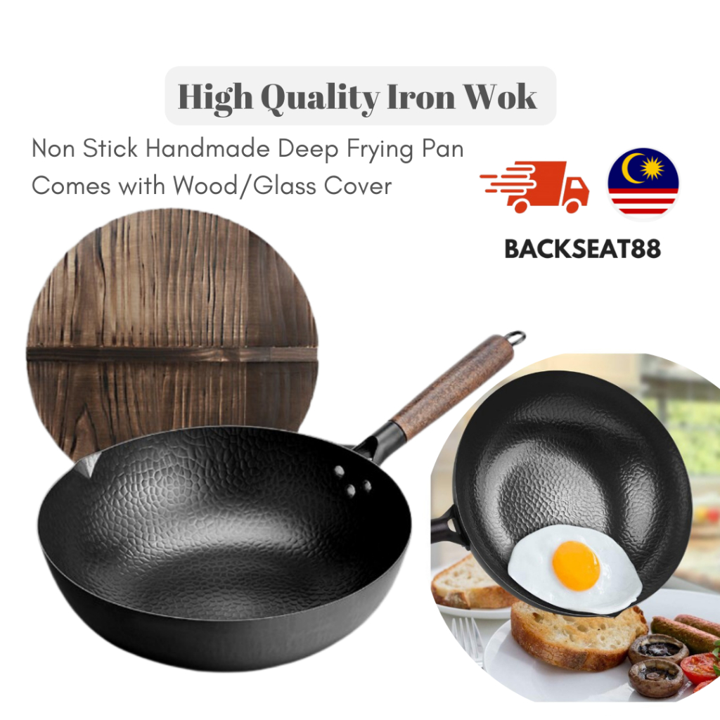 High Quality Iron Wok Traditional Handmade Iron Wok Non-stick Pan Non ...