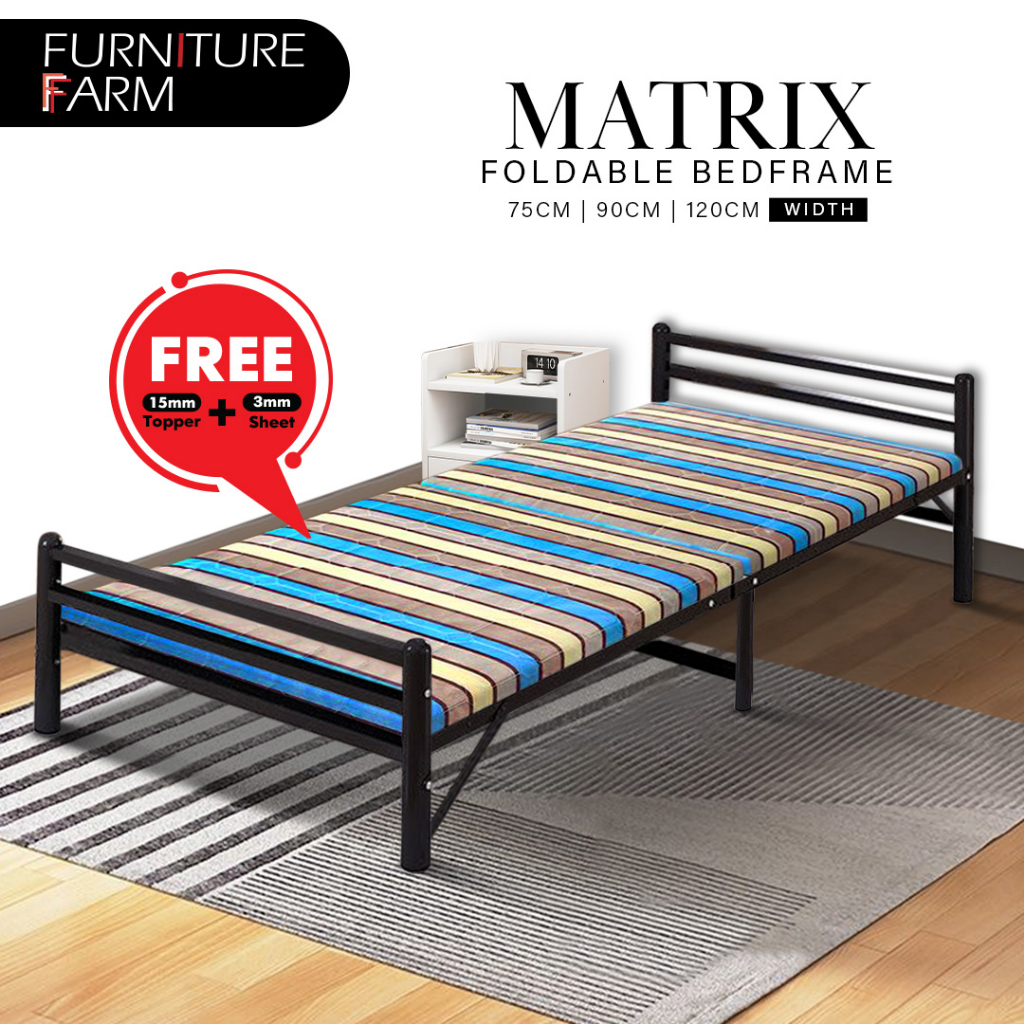 F&F : Foldable Bed Frame /Katil Lipat / Katil /Katil Bujang /Metal Bed ...