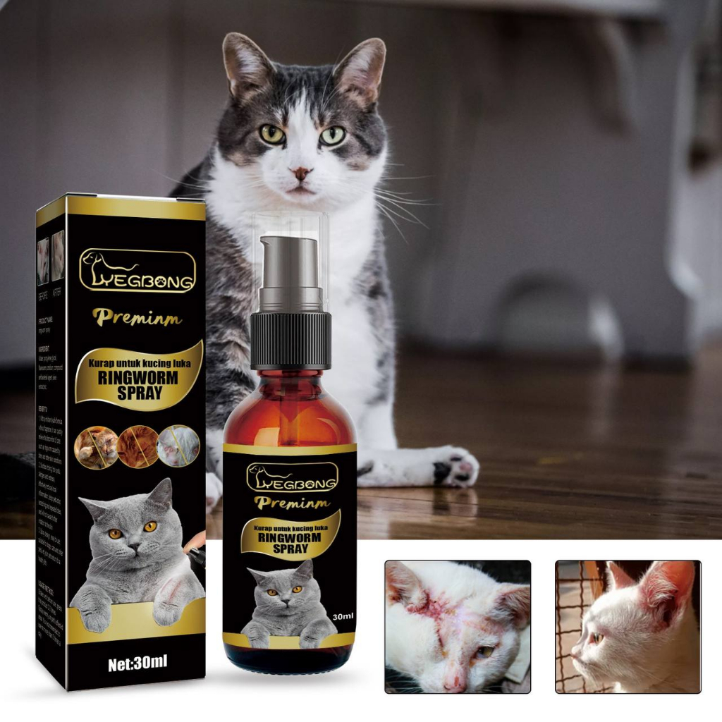 Fungus Kudis Dog Cat Ringworm Spray Flea Killer Spray Kutu Kucing Pet ...