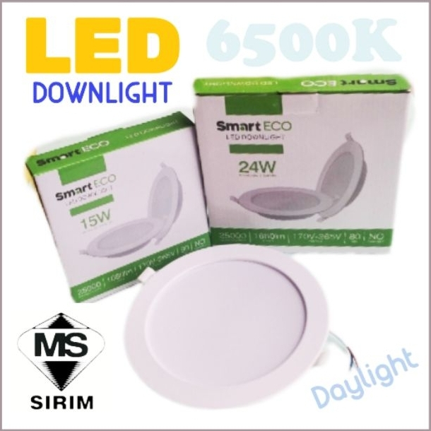 (SIRIM)LED Ceiling Downlight 6500K Daylight Recessed Ceiling Light 15W ...