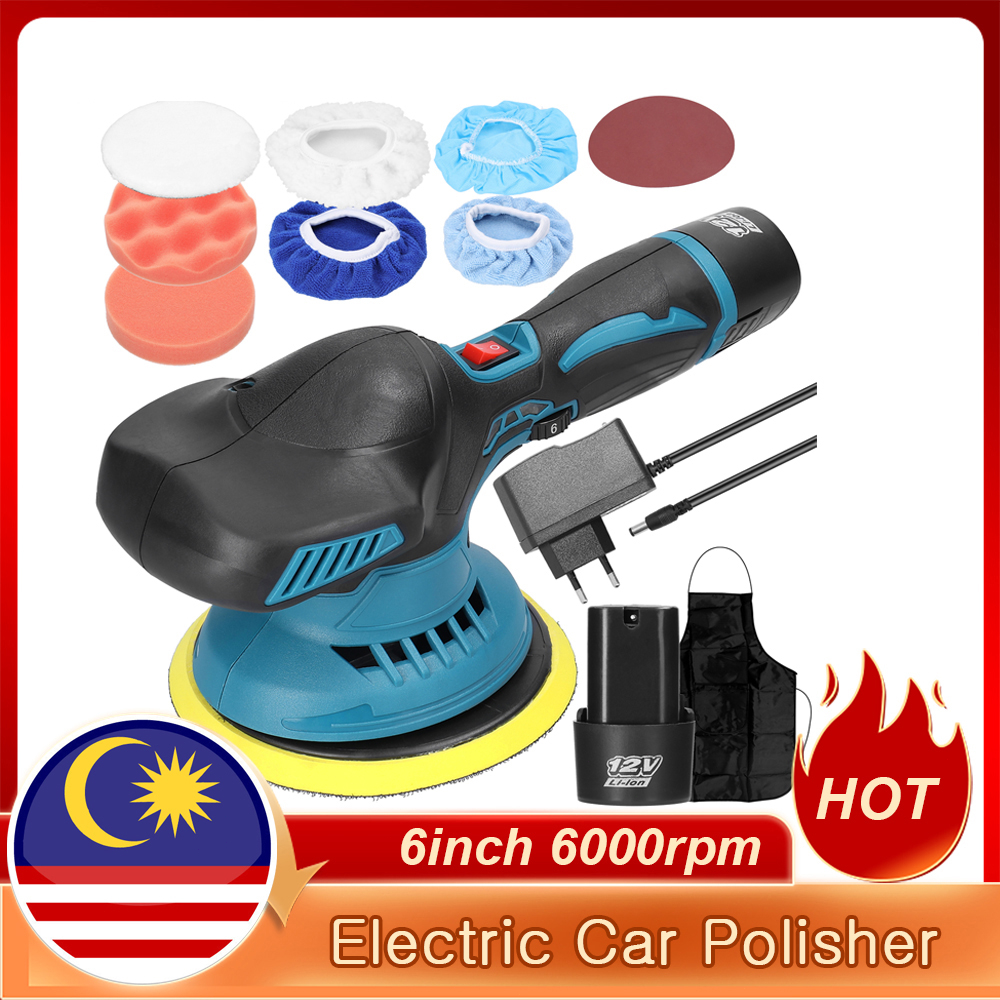 🔥Ready Stock🔥 6inch Electric Car Polisher 6-speed brushless motor ...