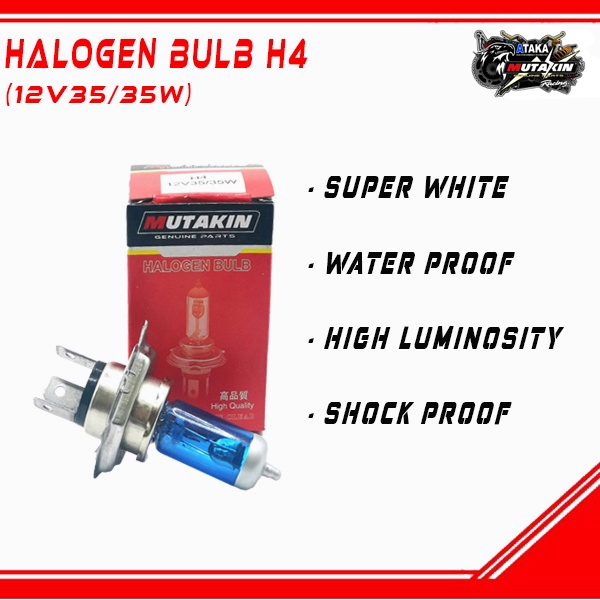 MUTAKIN BULB HALOGEN H4 (12V35/35W) YAMAHA Y15 Y15ZR LC135 V4 V5 V6 SRL ...