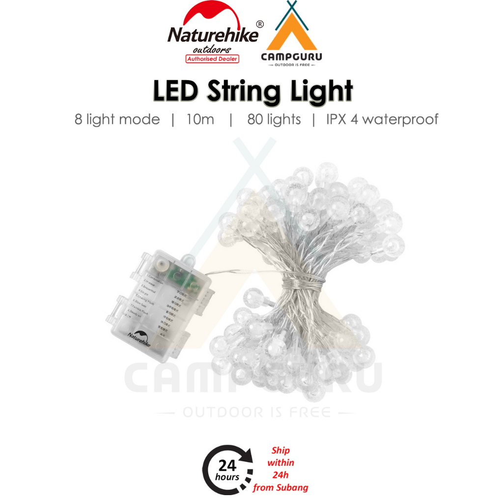 Naturehike 10m LED String Light Ambient Decoration Camping Tent Tarp ...