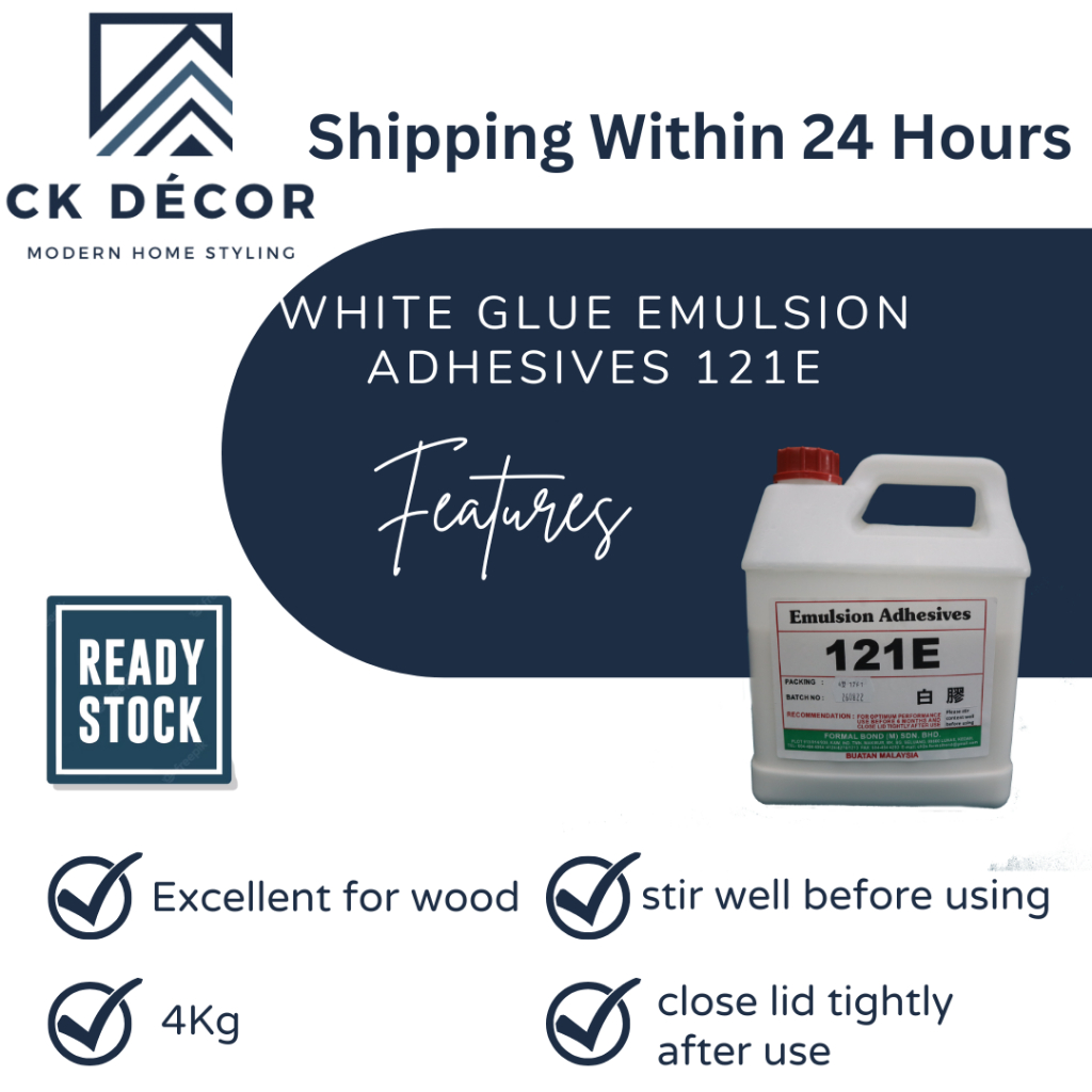 White Glue Emulsion Adhesives 121E 4kg | Shopee Malaysia