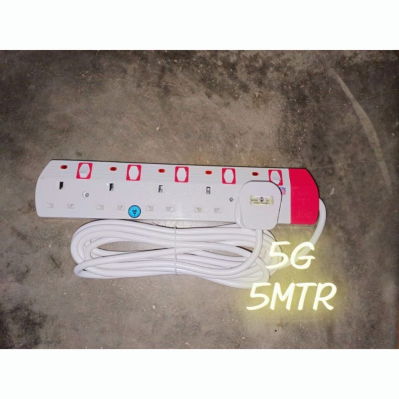 (SIRIM) 2G 3G 4G 5G~~2M/5METER Extension Trailing Socket Adapter SIRIM APPROVED | Shopee Malaysia