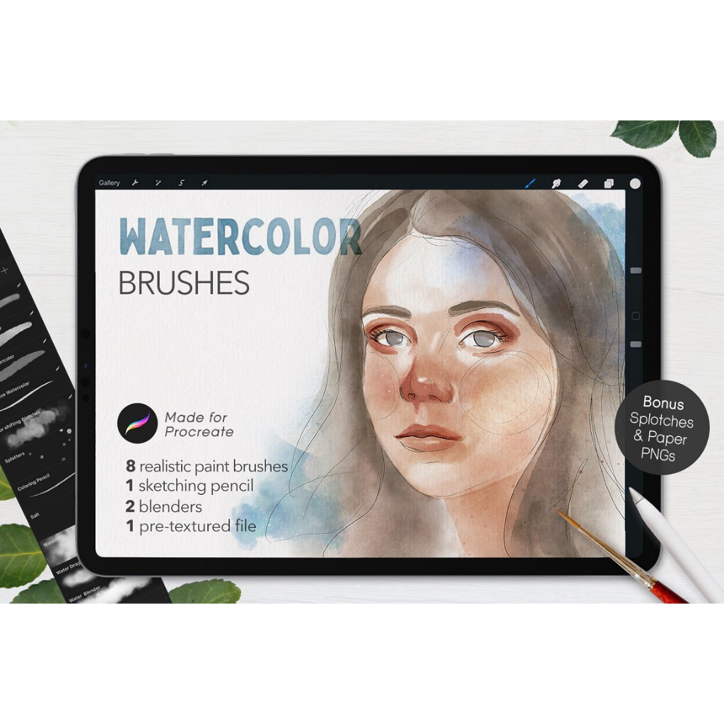 [P291] Ultimate Watercolor Brushes For Procreate by Genevieve | Procreate Brushes | Procreate ...